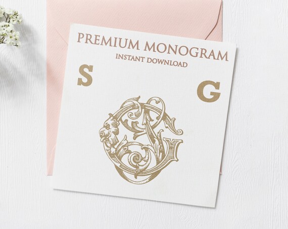 SG GS Wedding Duogram Wedding Monogram Wedding Logo | Etsy