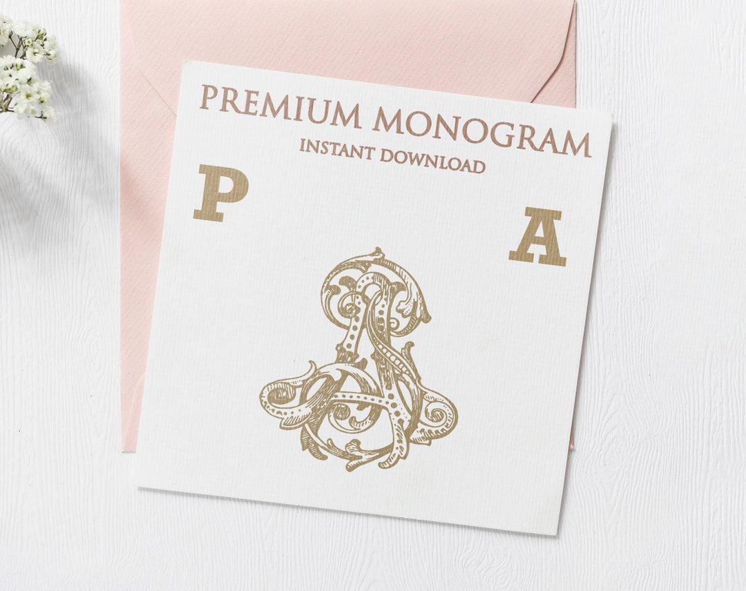 PA AP Wedding Duogram, Wedding Monogram | Wedding Logo | Invitation ...
