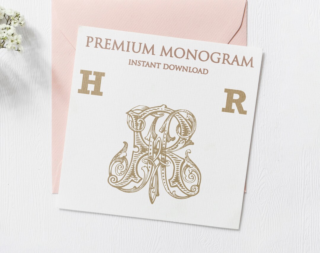 HR RH V.2 Wedding Duogram, Wedding Monogram | Wedding Logo | Invitation ...