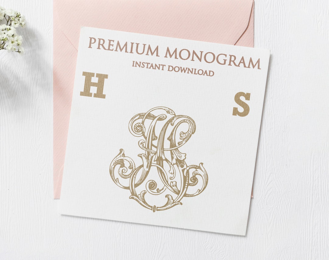 HS SH V.2 Wedding Duogram, Wedding Monogram | Wedding Logo | Invitation ...
