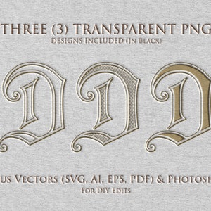 Printable Letter D | Digital Download - Vintage Design of Single Letter ...