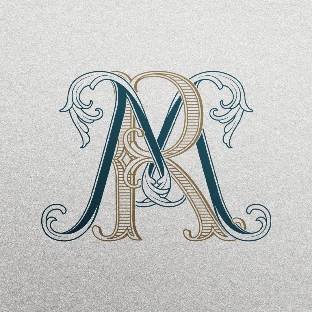 MR Wedding Monogram Logo: Color Changeable (digital Download) - Etsy