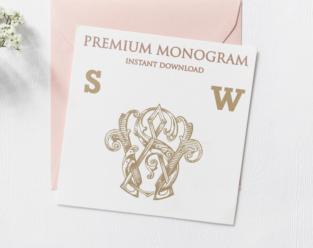 SW, WS, Wedding Duogram, Wedding Monogram | Wedding Logo | Invitation ...