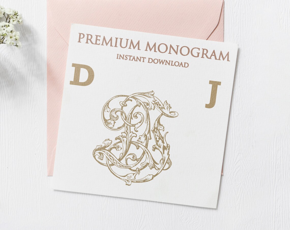 DJ JD Wedding Duogram Wedding Monogram Wedding Logo - Etsy
