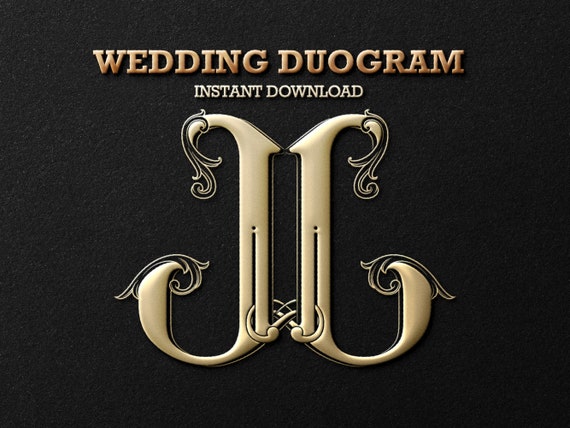 JJ 2 Letter Duogram Wedding Monogram Wedding Logo | Etsy