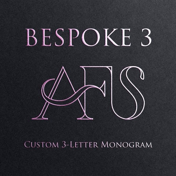 3 Letter Monogram - Etsy