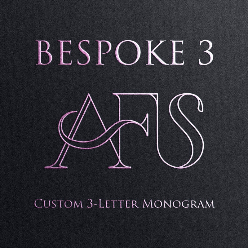 3 Letter Monogram - Etsy