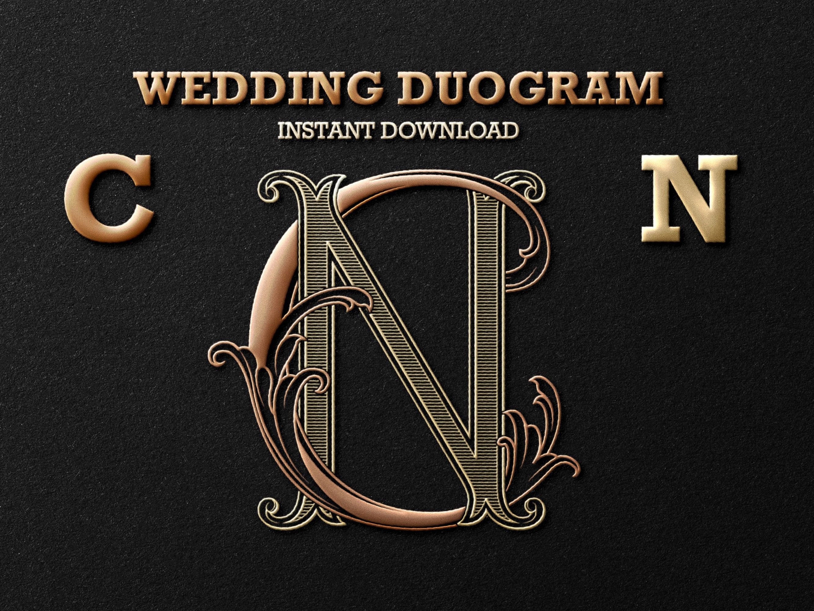 Digital Monogram Monogram SVG Wedding Logo Traditional Wedding Monogram ...