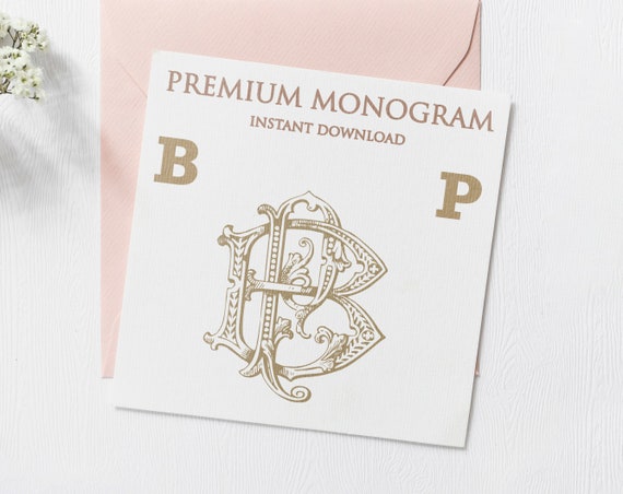 BP PB Wedding Duogram Wedding Monogram Wedding Logo | Etsy