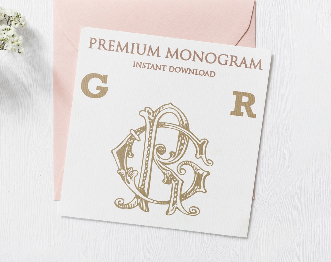 GR RG V.2 Wedding Duogram, Wedding Monogram | Wedding Logo | Invitation ...