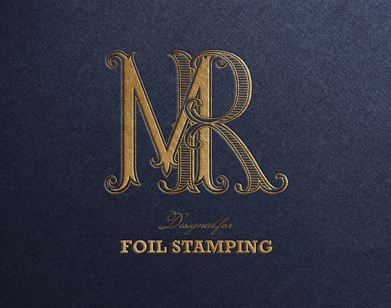 Wedding Monogram (MR): Elegant Initial Logo (digital Download) - Etsy