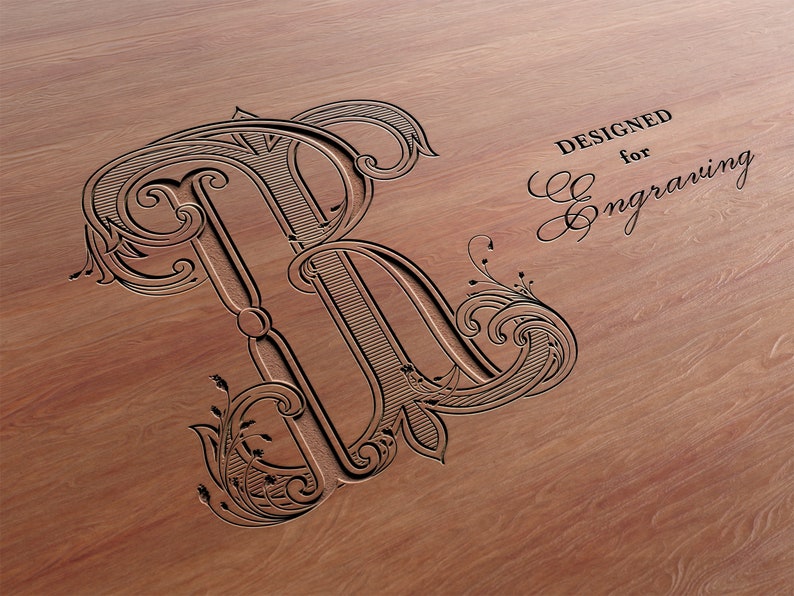 2 Letter Monogram With Letters RI Digital Download Wedding - Etsy