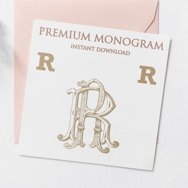 Monogram Rr - Etsy