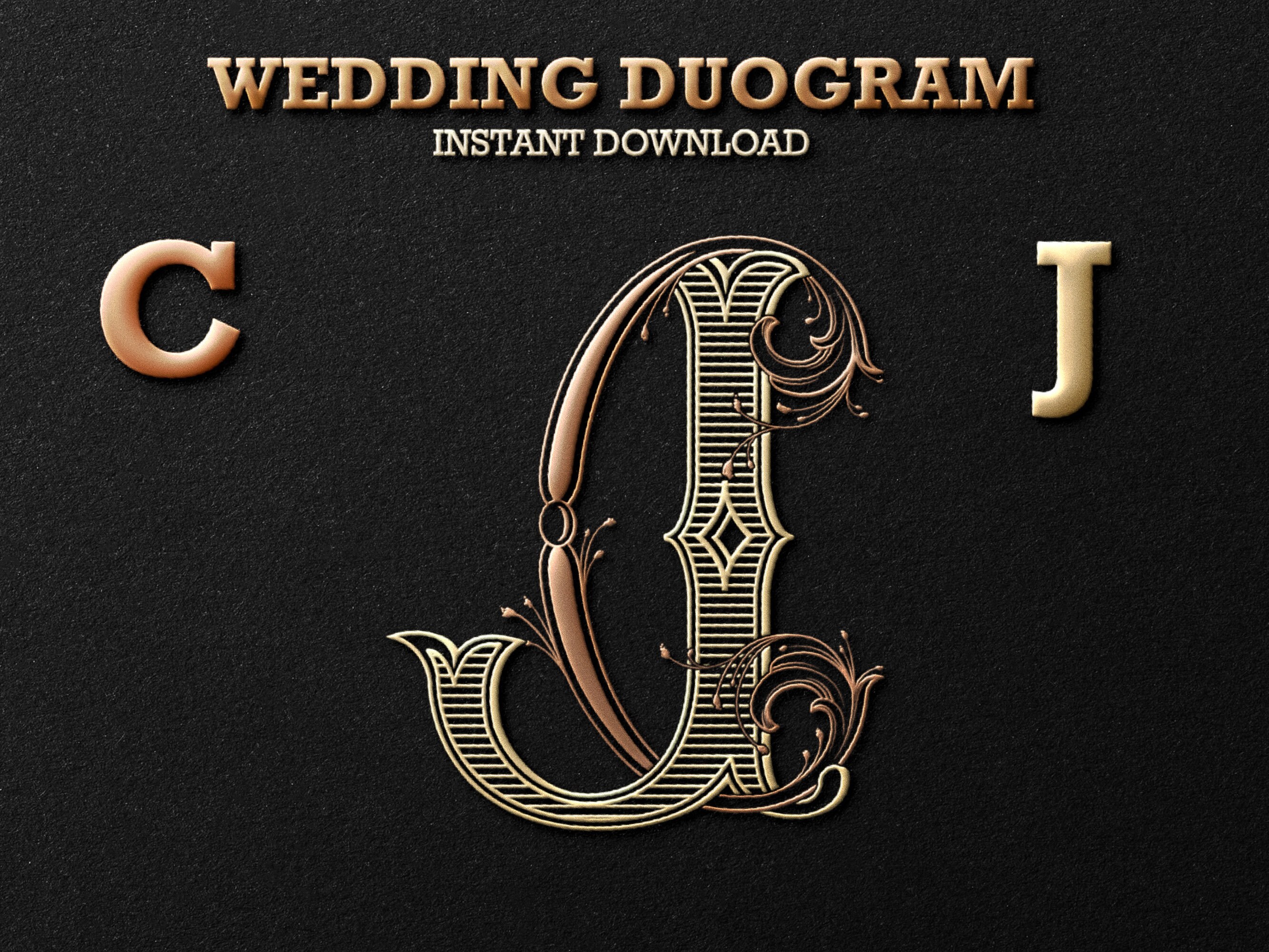 2 Letter Monogram with Letters JC Digital Download Wedding - Etsy España