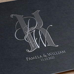 3-letter Wedding Monogram | Created Using Cursive Fonts and a Big ...