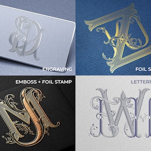 3-letter Wedding Monogram | Assembled-to-order by Intertwining ...