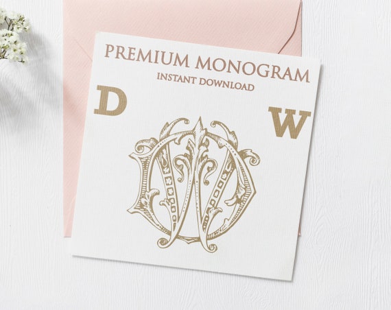 DW WD Wedding Duogram Wedding Monogram Wedding Logo | Etsy