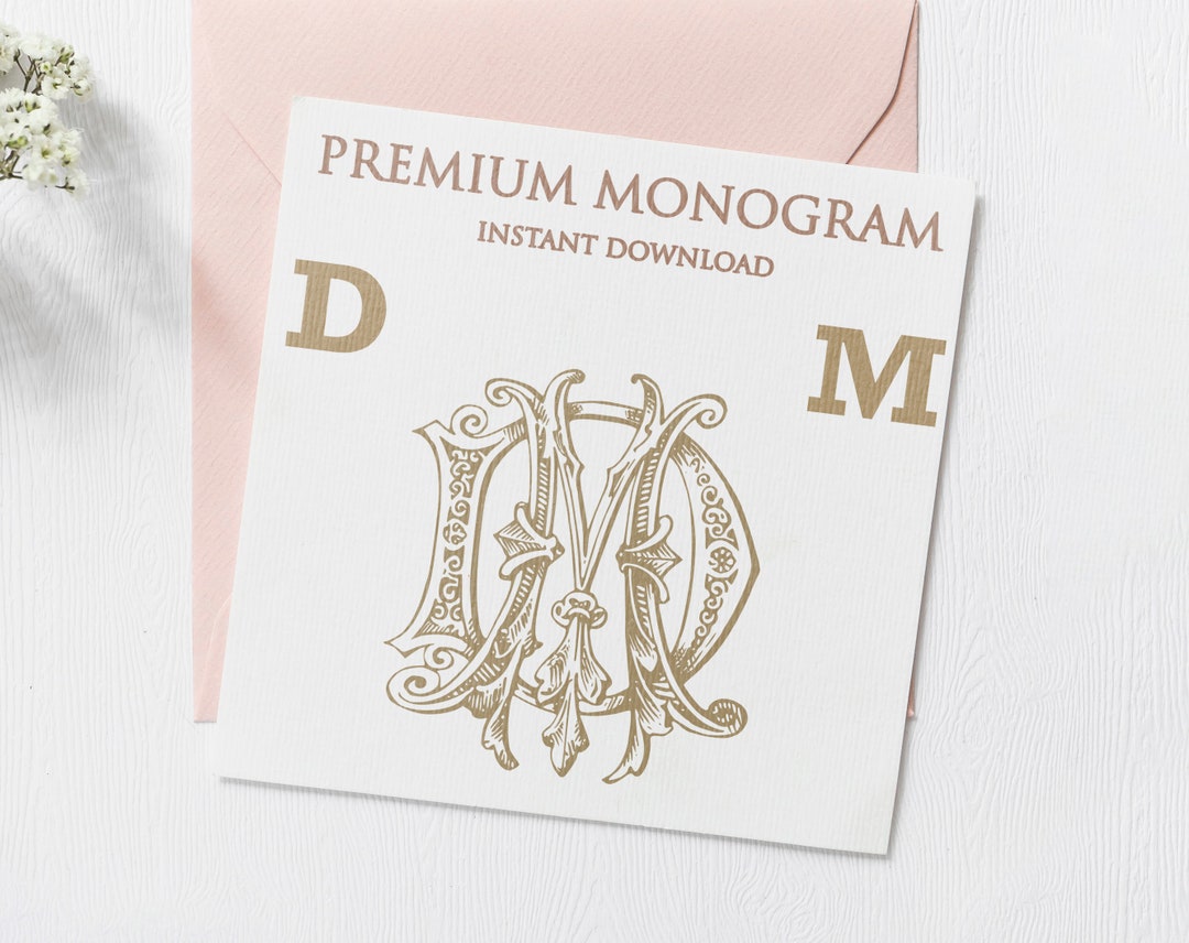 DM MD Wedding Duogram, Wedding Monogram | Wedding Logo | Invitation ...