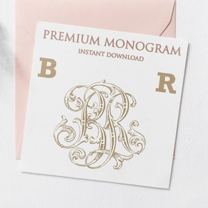 BR RB Wedding Duogram, Wedding Monogram | Wedding Logo | Invitation ...
