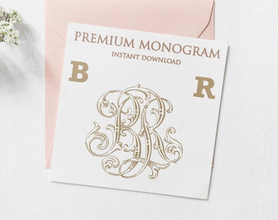 BR RB Wedding Duogram Wedding Monogram Wedding Logo | Etsy