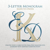 3 Letter Monogram - Etsy