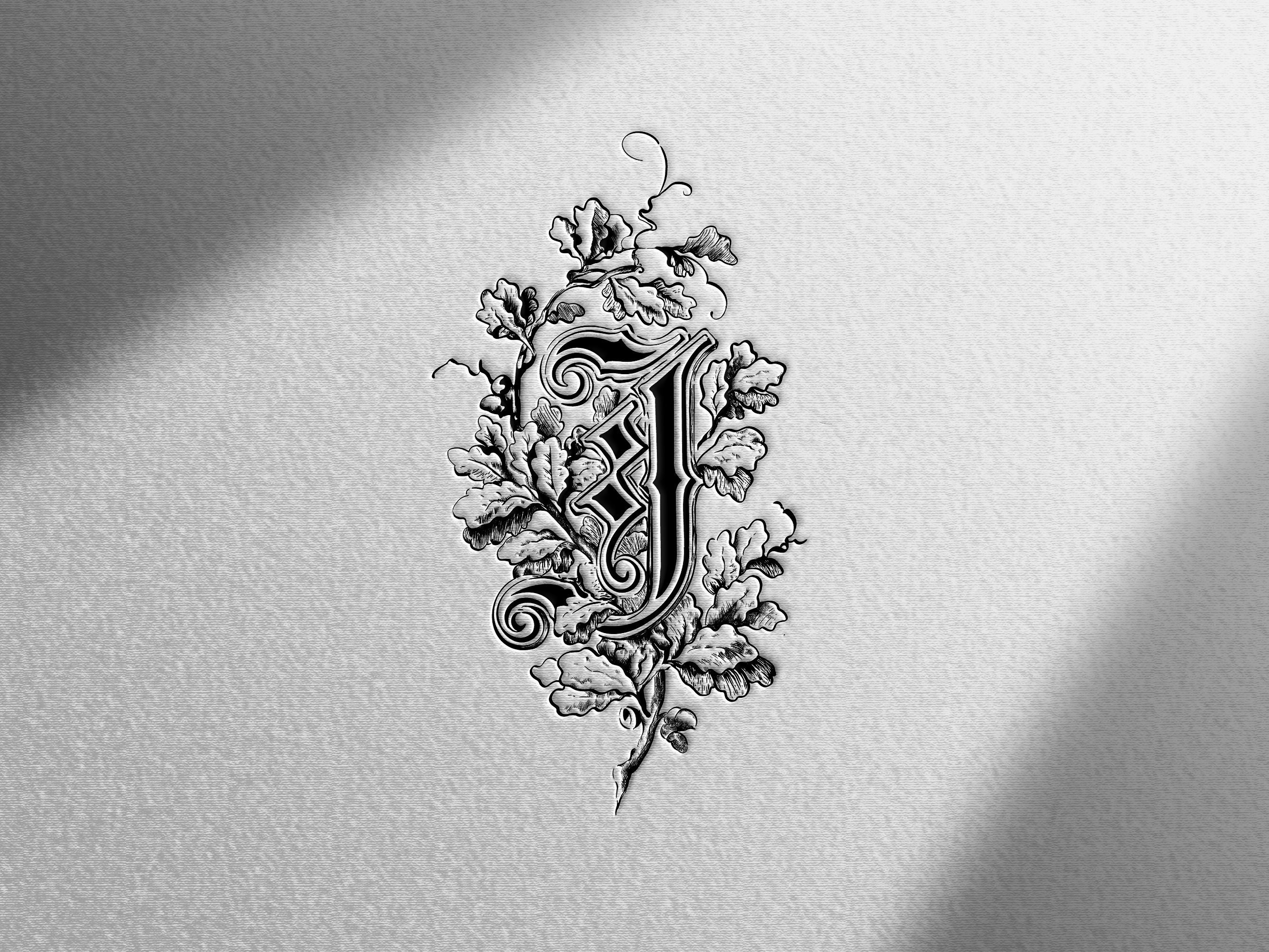 Victorian Era Monogram Single Letter J Vintage One Letter | Etsy