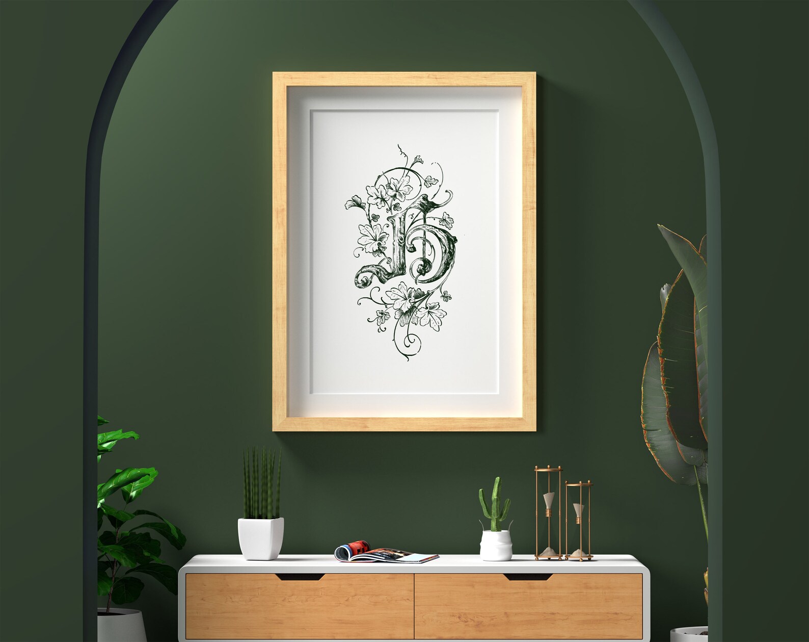 Victorian Era Monogram - Single Letter H, Vintage One Letter Monogram ...