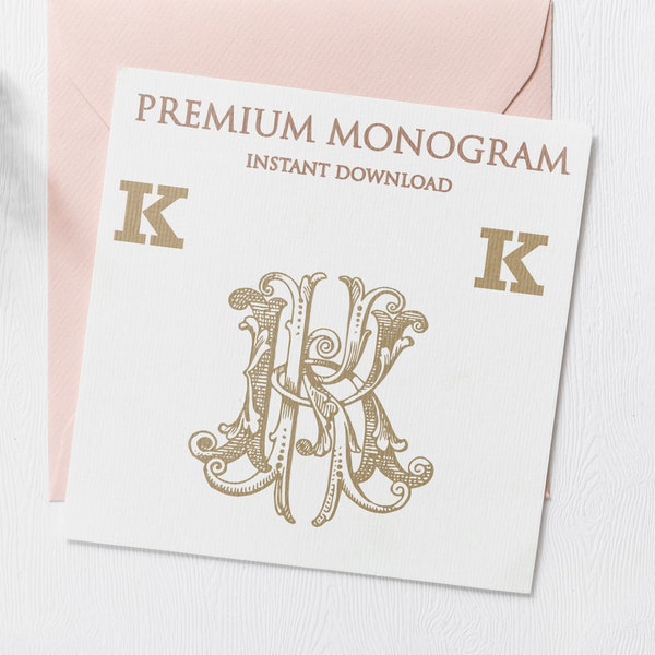 Monogram Kk - Etsy