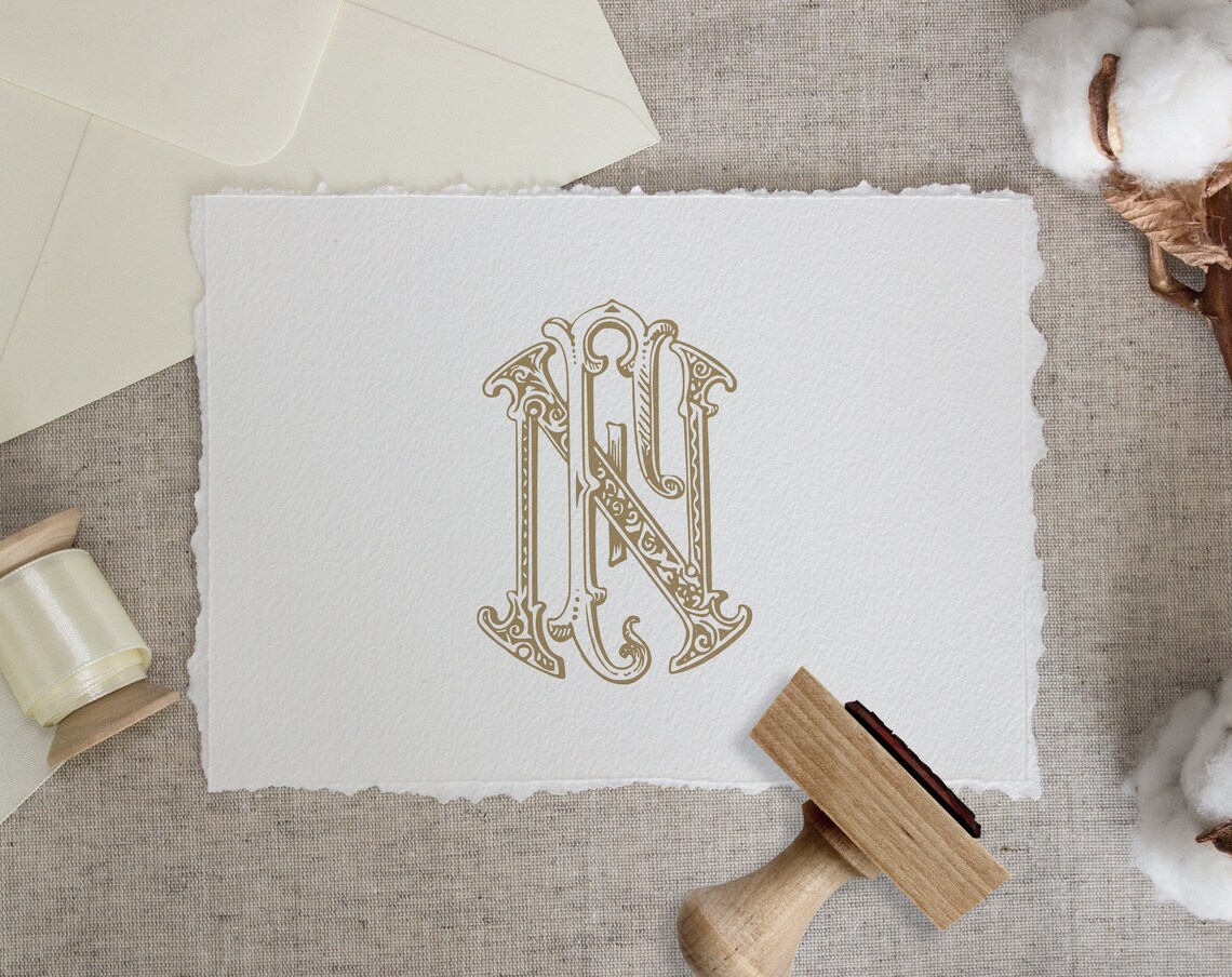 FN NF Wedding Duogram Wedding Monogram Wedding Logo - Etsy