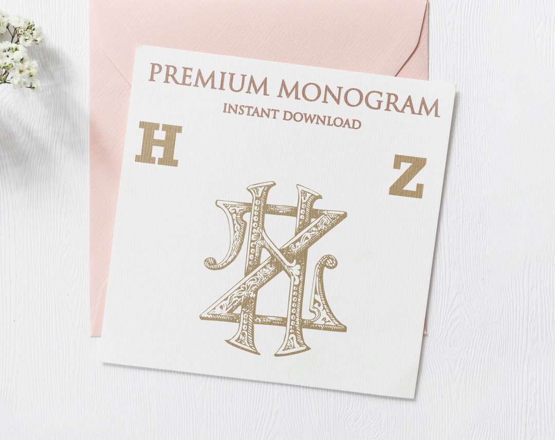 HZ ZH V.2 Wedding Duogram, Wedding Monogram | Wedding Logo | Invitation ...