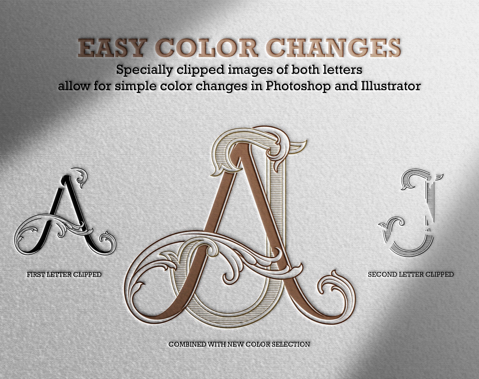 AJ JA 2 Letter Wedding Duogram Wedding Monogram Font Logo - Etsy