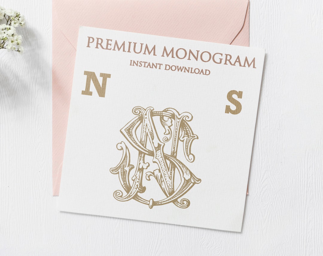 NS SN Wedding Duogram, Wedding Monogram | Wedding Logo | Invitation ...