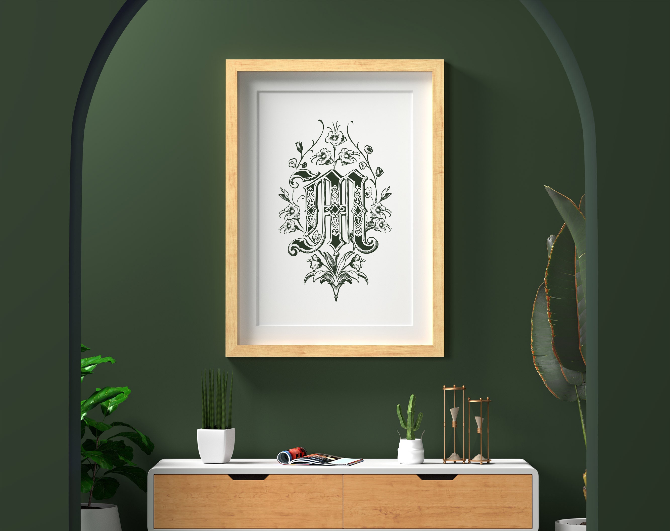 Victorian Era Monogram Single Letter M Vintage One Letter | Etsy