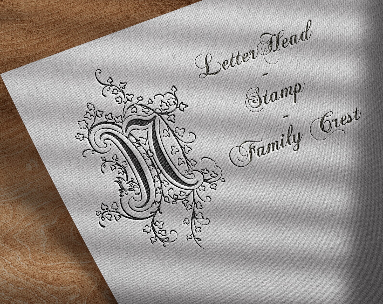 Victorian Era Monogram Single Letter N Vintage One Letter - Etsy