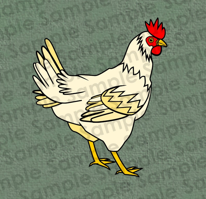SVG Png DXF Easy Layered File. Rooster Chicken Farm Animal - Etsy