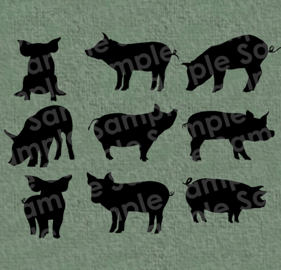 SVG, Png, DXF Easy Layered File. Rooster Cat Goat Donkey Stacked ...