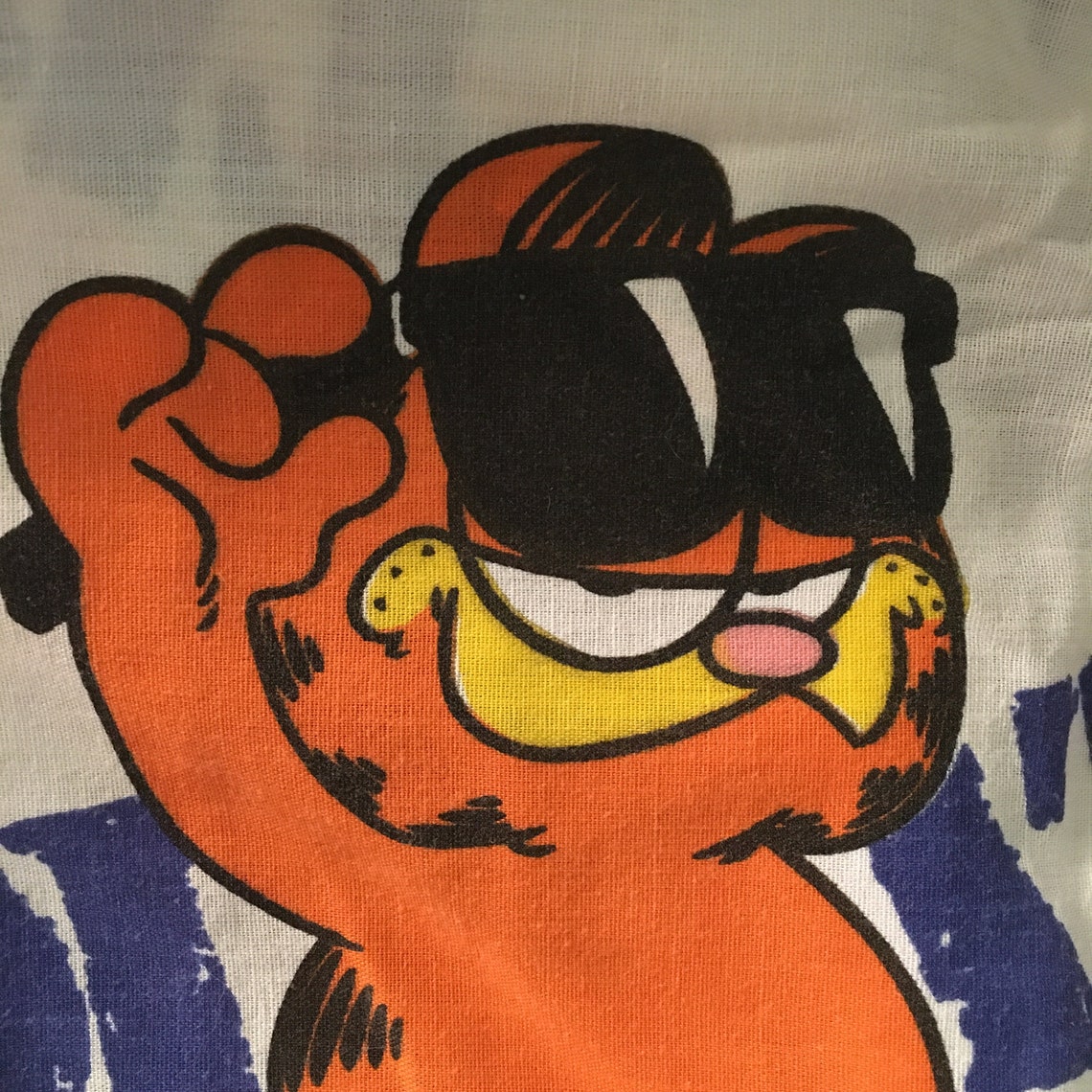 Garfield Sunglasses Repurposed Vintage Fitted Face Mask with | Etsy