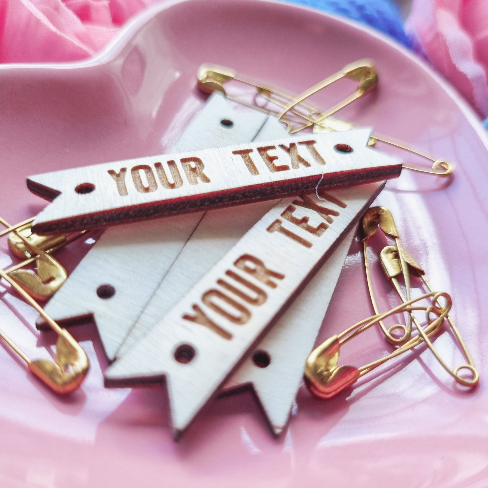 Wooden longitudinal labels with custom text plywood | Etsy