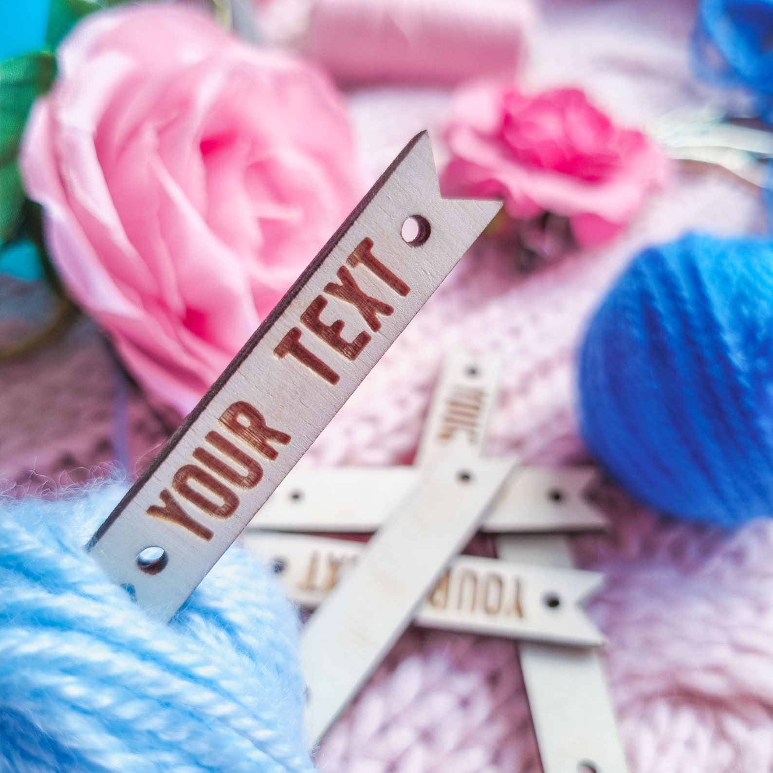 Wooden longitudinal labels with custom text plywood | Etsy