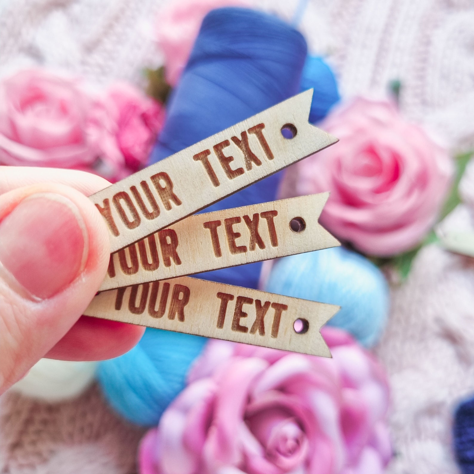 Wooden longitudinal labels with custom text plywood | Etsy