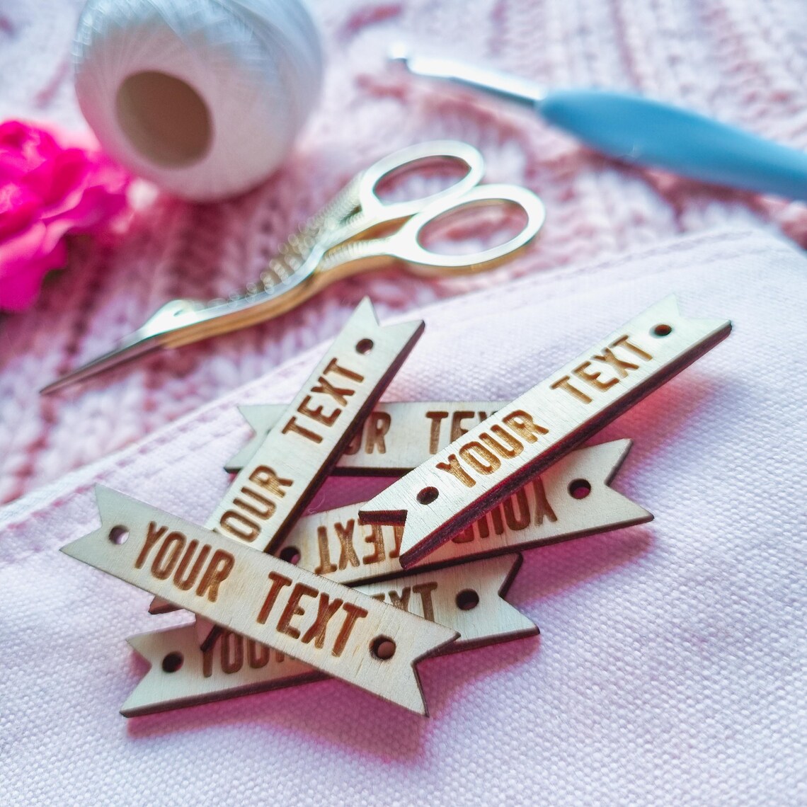 Wooden longitudinal labels with custom text plywood | Etsy