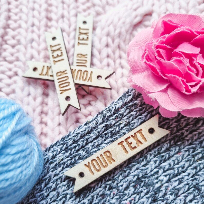 Wooden longitudinal labels with custom text plywood | Etsy