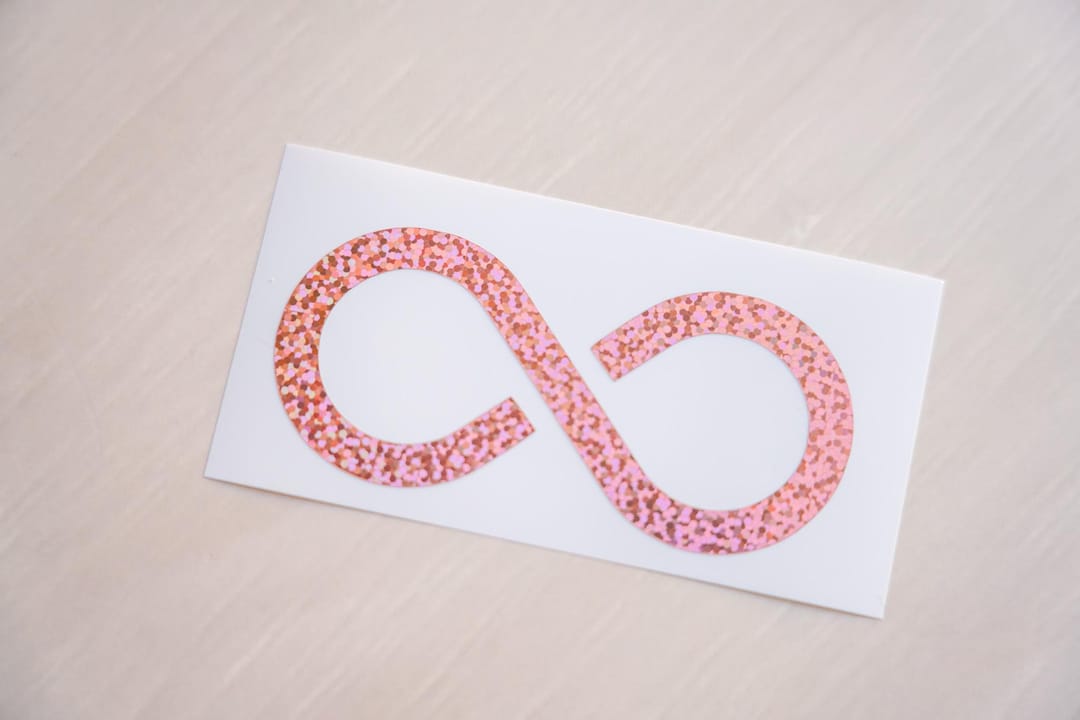 Infinity Symbol Decal | Cute Holographic Shiny Vinyl Decal | Customize ...