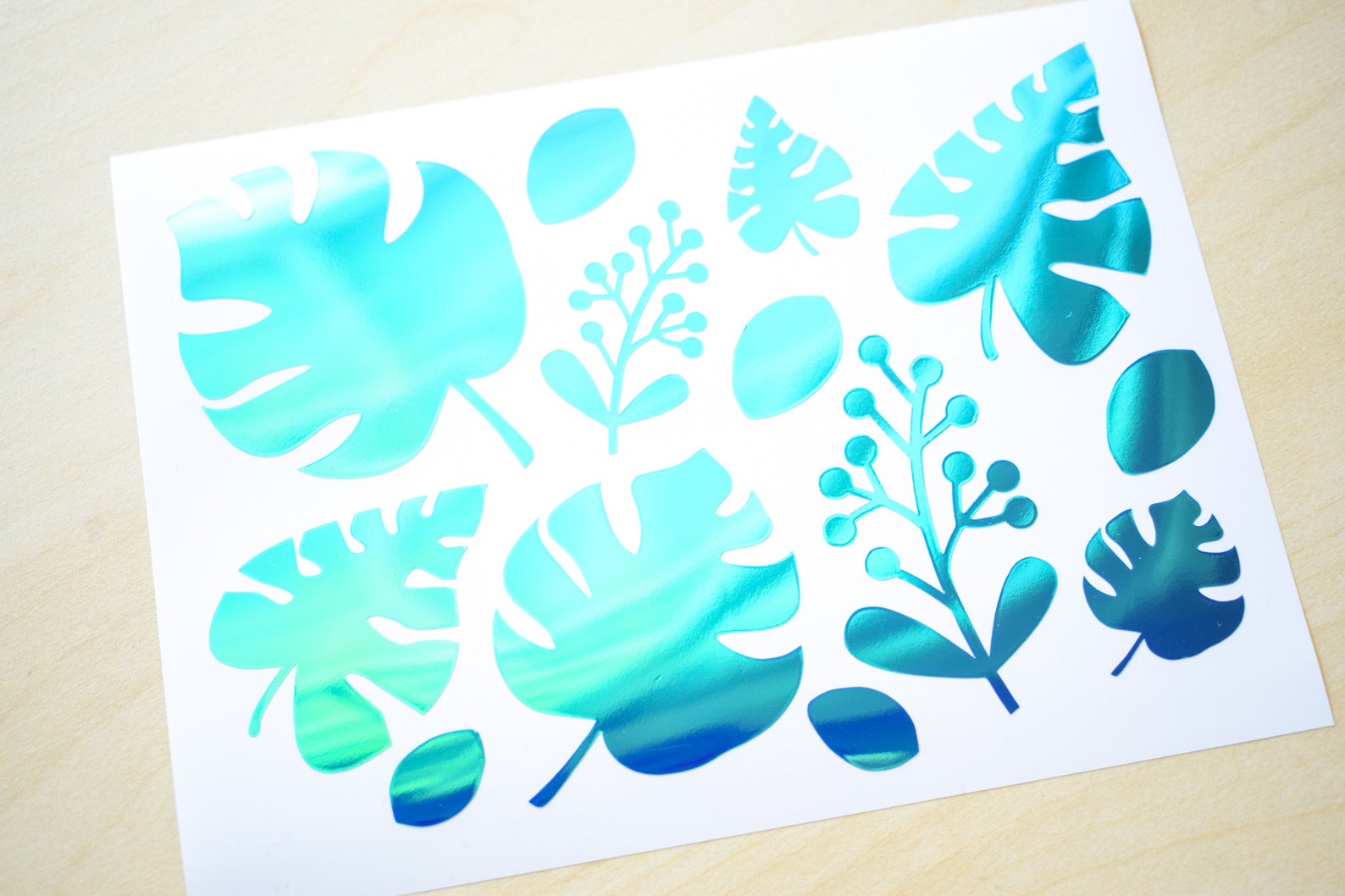 Feuille de décalcomanie Holographic Plant Theme - Etsy France