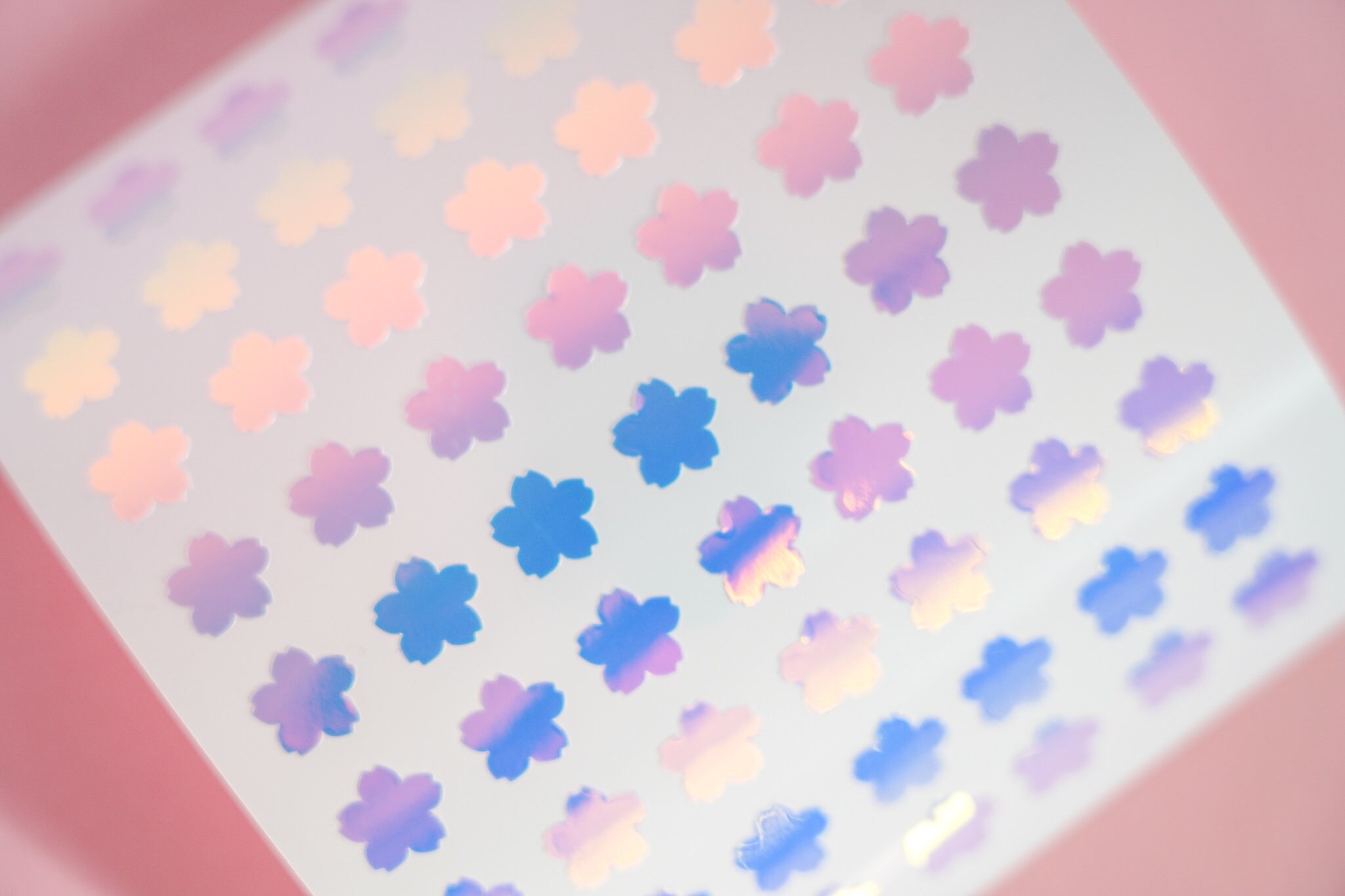 Holographic Sakura Flower Decal Sticker Sheet Cherry Blossom | Etsy