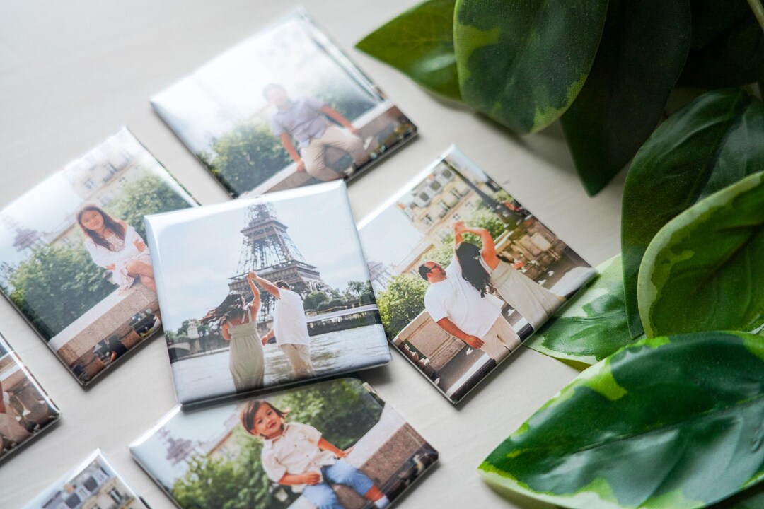 Custom 2 Inch Square Anniversary Photo Magnets Personalized ...
