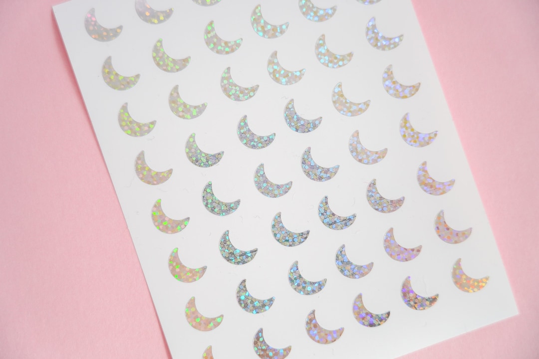 Holographic Moon Decal Sticker Sheet | Moon Decal| Great for Laptop ...