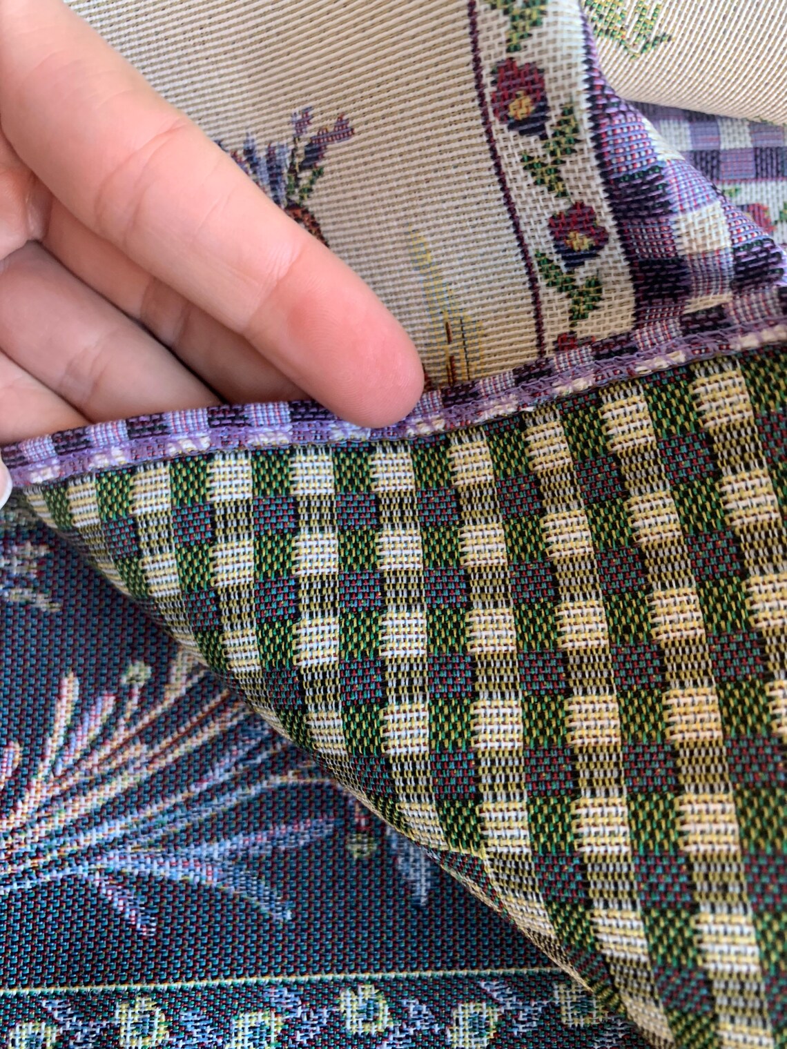 Tapestry Table Cloth With Lavender and Butterflies. Table | Etsy