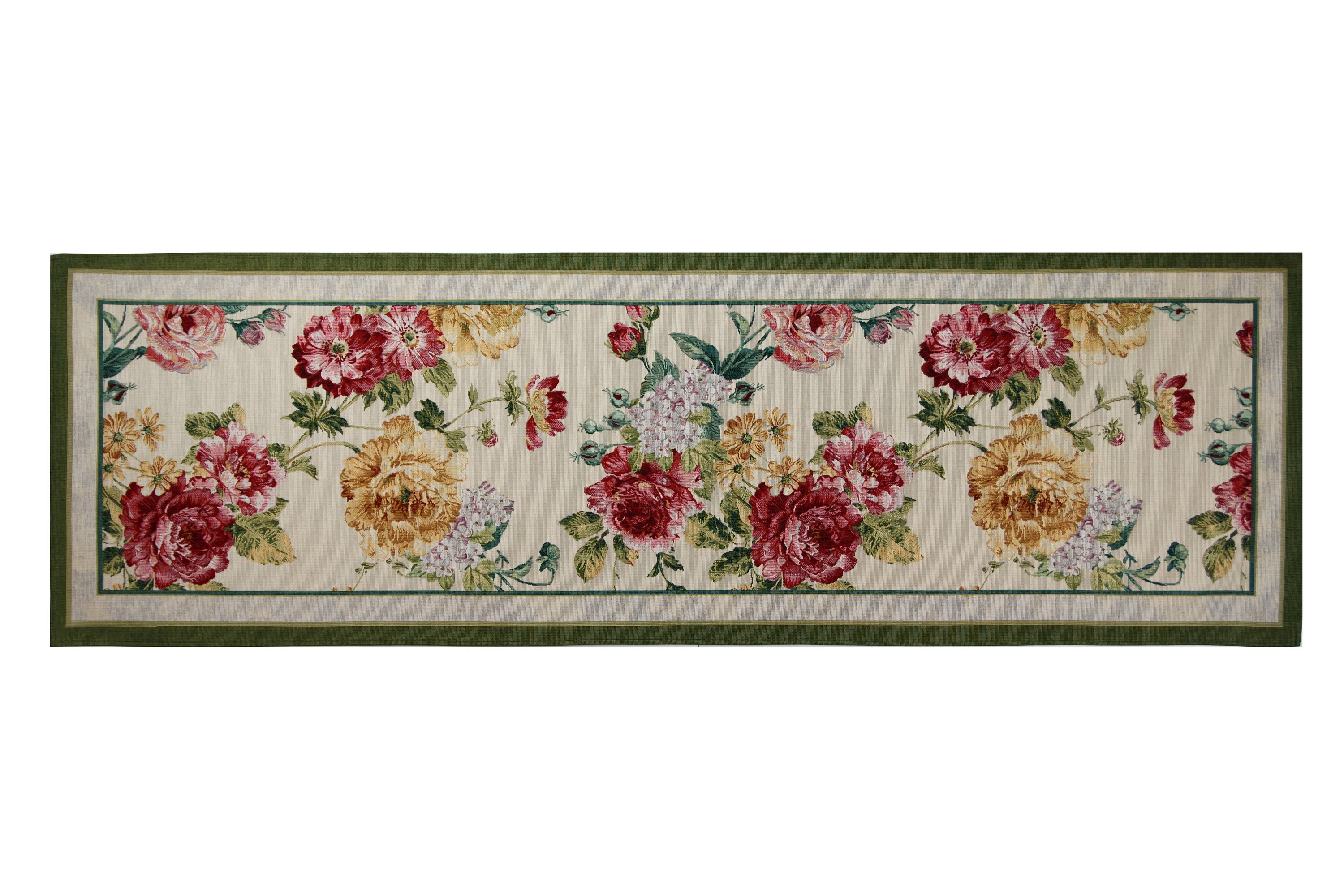 Tapestry Table Runner With Peony Flower. Summer Decor With - Etsy