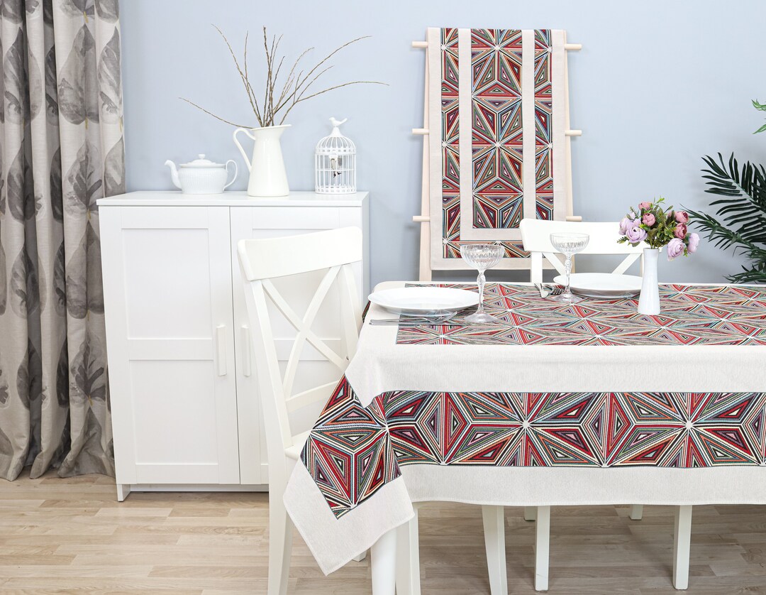 Tapestry Tablecloth Mosaic | Table Cover | Modern Home Decor ...